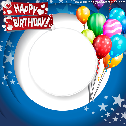 Happy Birthday Balloon Card For Kids With Name And Photo Edit Happy Birthday Balloon Card For Kids With Name And Photo Edit